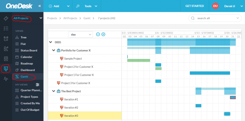Tout sur les diagrammes de Gantt dans OneDesk | Comment utiliser OneDesk